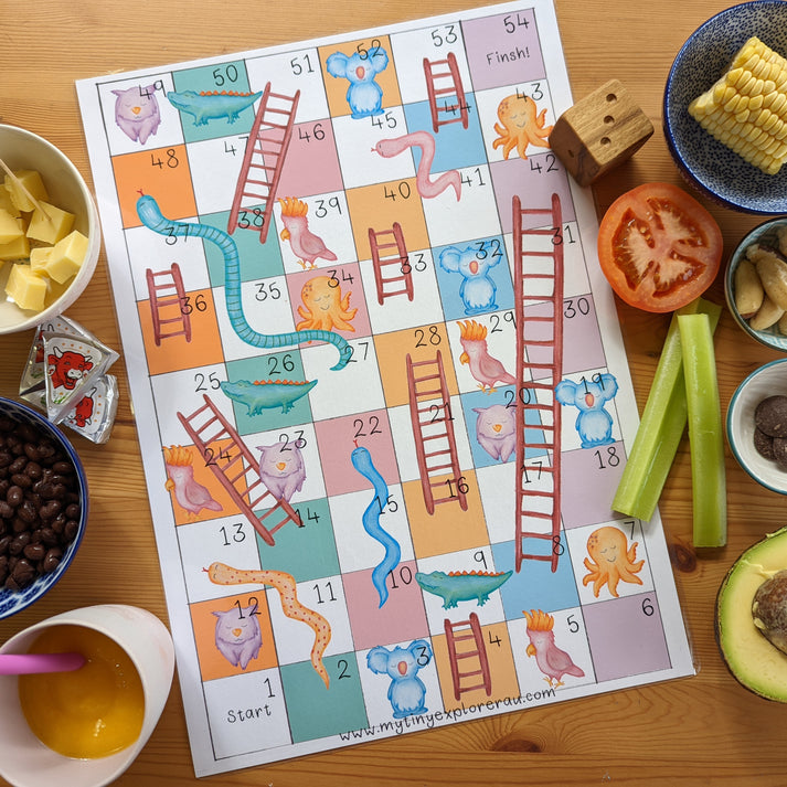 Snakes and Ladders for Fussy Eaters – My Tiny Explorer